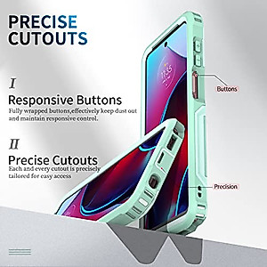 Moto G Stylus 2022 Case, UZER Three Layer Ring Style 360 Rotating Hybrid Armor Hard PC & Soft Silicone Shockproof Anti Slip Full-Body Defender Protective Case for Motorola Moto G Stylus (5G/4G) 2022