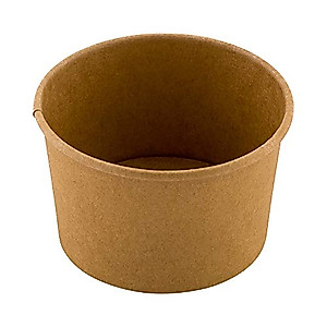 Restaurantware 200-CT Disposable Kraft 3-OZ Ice Cream Cups - Coppetta Small Hot & Cold To Go Cups: Perfect for Cafes - Eco-Friendly Recyclable Paper Cup - Wholesale Takeout Food Container