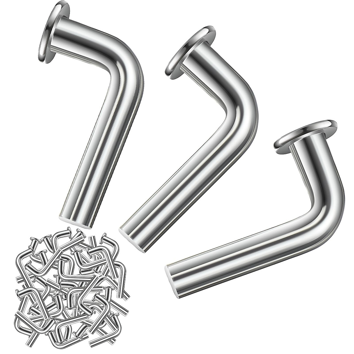 Hicarer 50 Pcs Pallet Rack Drop Pin M7x33mm Heavy Duty Pallet Rack Safety J Bolt Carbon Steel Universal Racking Pin for Warehouse Home Pallet Racks and Shelving Units