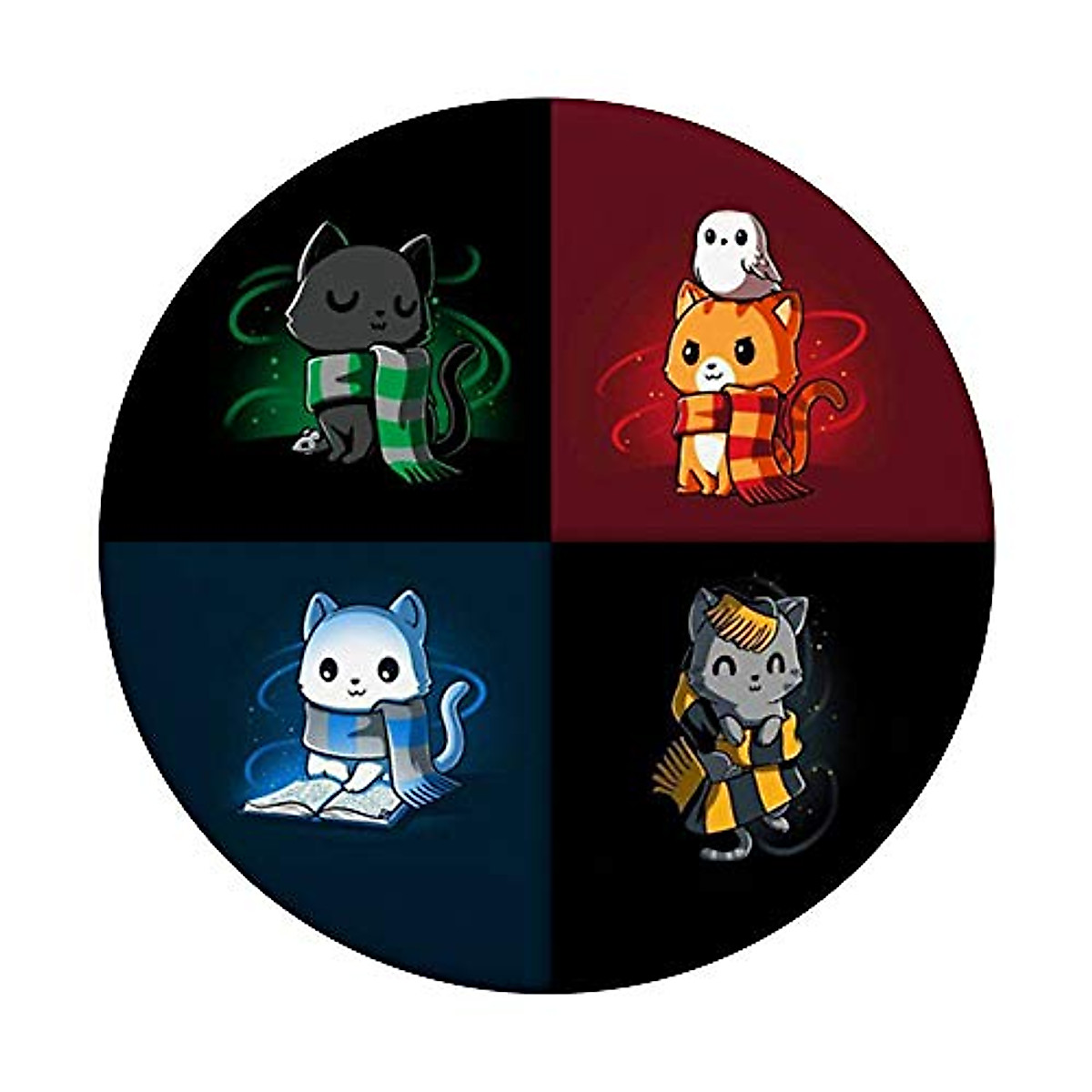 Hairy Cats Cute Potter Cats for Cat Lovers PopSockets PopGrip: Swappable Grip for Phones & Tablets