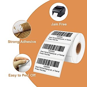 Tapsin 2" X 1” Direct Thermal Labels - Address Labels Compatible with Roll & Zebra Desktop Label Printers for Shipping Address Mailing Barcode Labels (1000 Labels/Roll, 1 Roll)