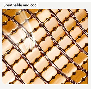 Maricome 2PCS Bamboo Seat Cushions Summer Chair Cushion Car Seat Pad, Breathable Anti-Slip Size 45X45CM