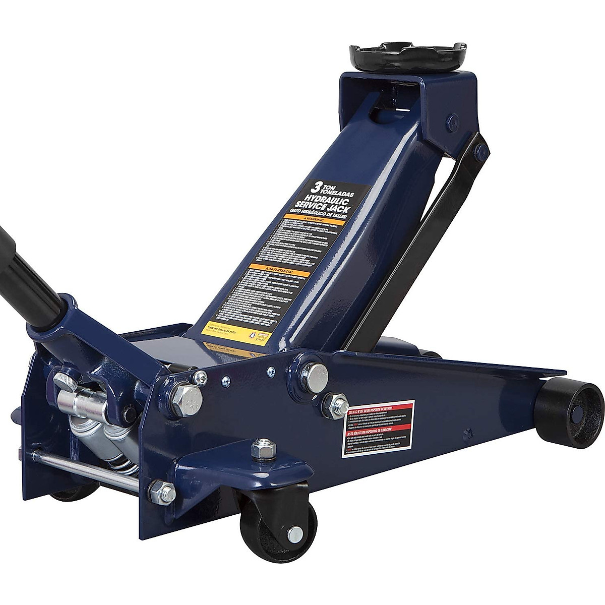 TCE ATZ830023U Torin Hydraulic Heavy Duty Steel Service/Floor Jack with Dual Piston Quick Lift Pump, 3 Ton (6,000 lb) Capacity, Blue