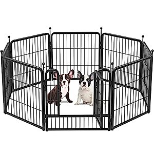 FXW Rollick Dog Playpen, 24" Height for Puppies/Small Dogs, Designed for Camping, Yard, 8 Panels