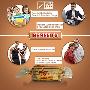 FabQual's Pack Of 1Lb Atkinsons Sugar Free Peanut Butter Bars Candy Sugar Free Candy Bars Bulk Sugar Free Hard Candy Bulk Old Fashioned Candy Bars Sugar Free Peanut Butter Candy Peanut Butter Logs