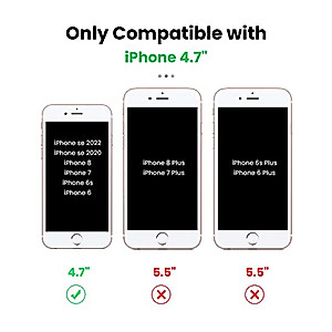 SOiOS for iPhone SE 2022 Phone Case: iPhone SE 2020 / 2nd / 3rd / 8/7 / 6s / 6 Case with Kickstand - Heavy Duty Military Grade Drop Protection Phone Cover - Rugged Protective Shockproof Bumper Black