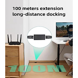 DGTJEVU RJ45 Coupler Ethernet Cable Extender 6 Pack in Line Network Cable Coupler Cat7 Cat6 Cat5 Cat5e Ethernet Coupler Adapter Female to Female, Black