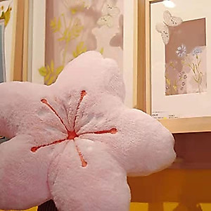 Tuelaly Cherry Blossom Pillow Kawaii Room Decor Japanese Kawaii Stuff Aesthetic Plush Pillows Decorative for Girls Bed Sofa Car