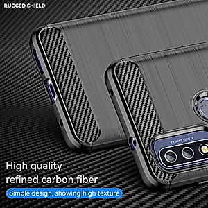 M MAIKEZI Compatible with Motorola Moto G Pure Case with HD Screen Protector Fashion Non-Slip Shock-Absorption Flexible TPU Bumper Soft Rubber Protective Phone Case Cover for Moto G Pure, Black