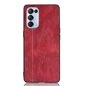 Phone Case for Oppo Reno5 5G, Case for Oppo Reno5 5G Cow-Like PU Leather Style Protector Cover, Non-Slip Shockproof Cover for Oppo Reno5 5G Case