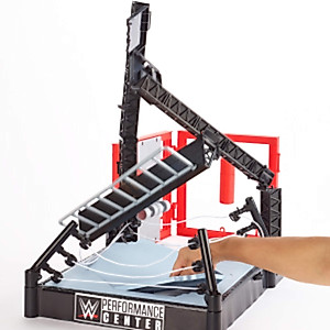 Mattel WWE Wrekkin’ Performance Center Playset with Gym, Breakable Accessories, Collapsible Scaffolding, Breakaway Sign, Collapsible Ring & Easy Reassembly