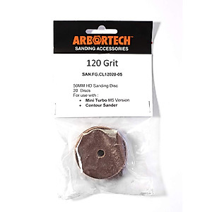 ARBORTECH Orbital Sander Sandpaper for Wood | 20 x 2 inch Sanding Discs | 120 grit Sandpaper for Fine Sanding | SAN.FG.CL12020-05