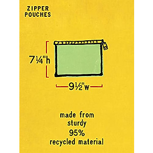 Blue Q Zipper Pouch, People I Love: Cats. Great for organizing larger bags. Features a chunky sturdy zipper, easy-to-wipe-clean, made from 95% recycled material, 7.25"h x 9.5"w