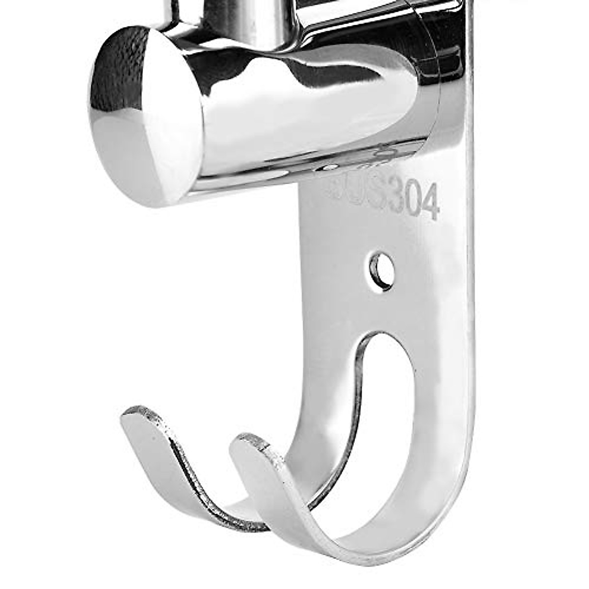 Oumefar Towel Rack, Wall Mounted Towels Rail Rust Resistant Easy To Install 304 Stainless Steel for with Hook for Bathroom(Two shots) Plumbingfixtures