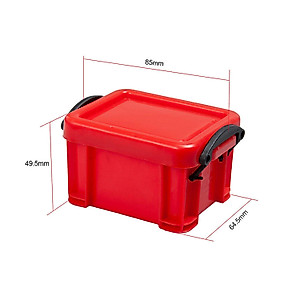 Maxmoral Mini Decoration Plastic Storage Box Accessories for 1/10 RC Rock Crawler Axial SCX10 RC Car Truck Parts Red
