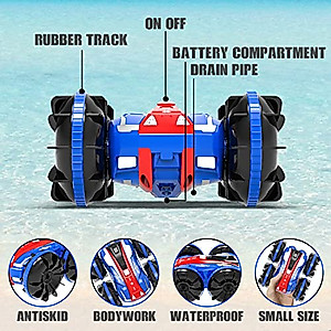 VOLANTEXRC Toys for 6-12 Year Old Boys, Amphibious RC Car for Kids, 2.4Ghz Remote Control Boat Waterproof 4WD Stunt Car, Gifts for Birthday, Christmas, Boys and Girls