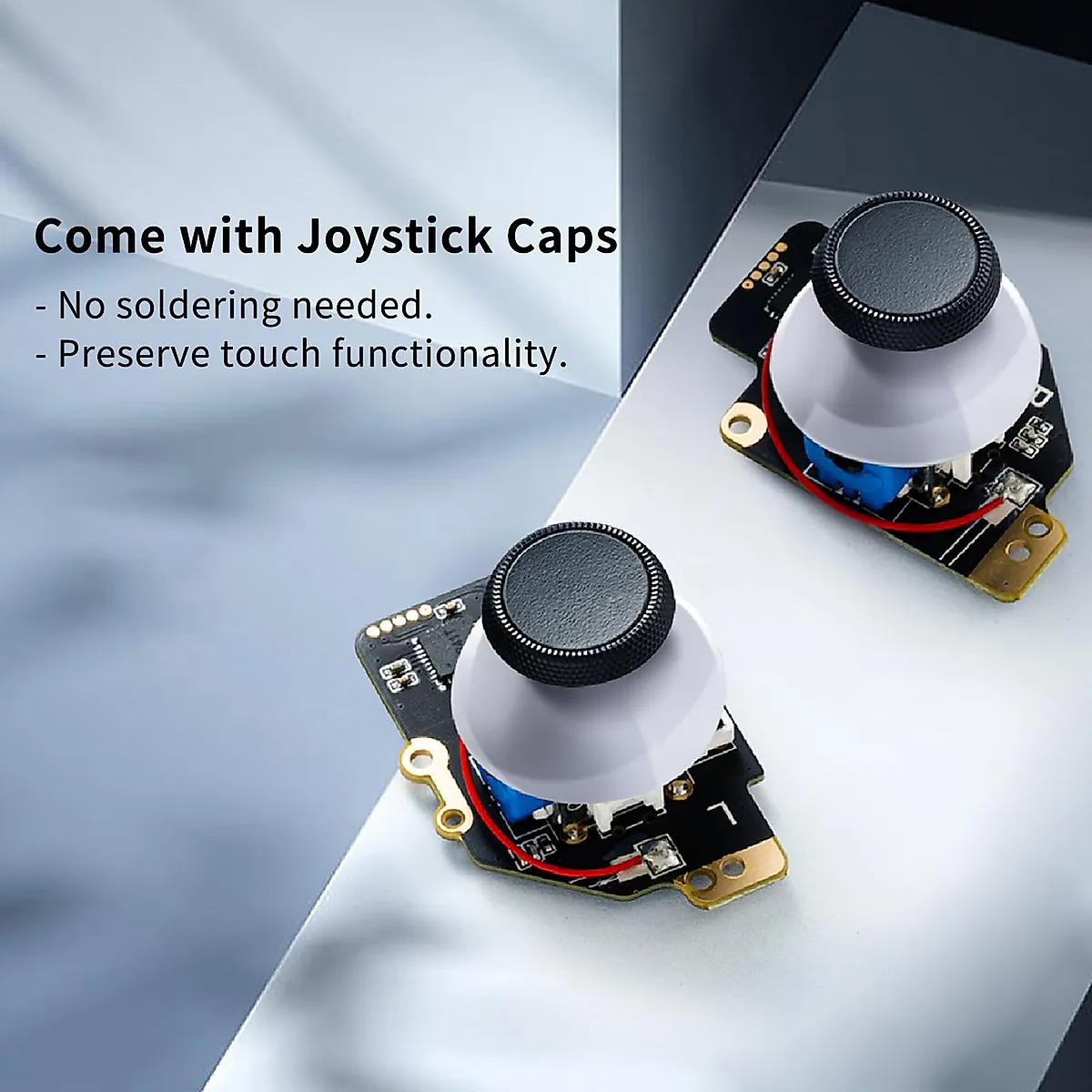 AKNES GuliKit Joysticks for Steam Deck (Type A & Type B), No Drifting, Hall Effect Sticks Replacement, Left/Right Thumb Grip Parts for Steam Deck Console-Electromagnetic Joystick (No Soldering)