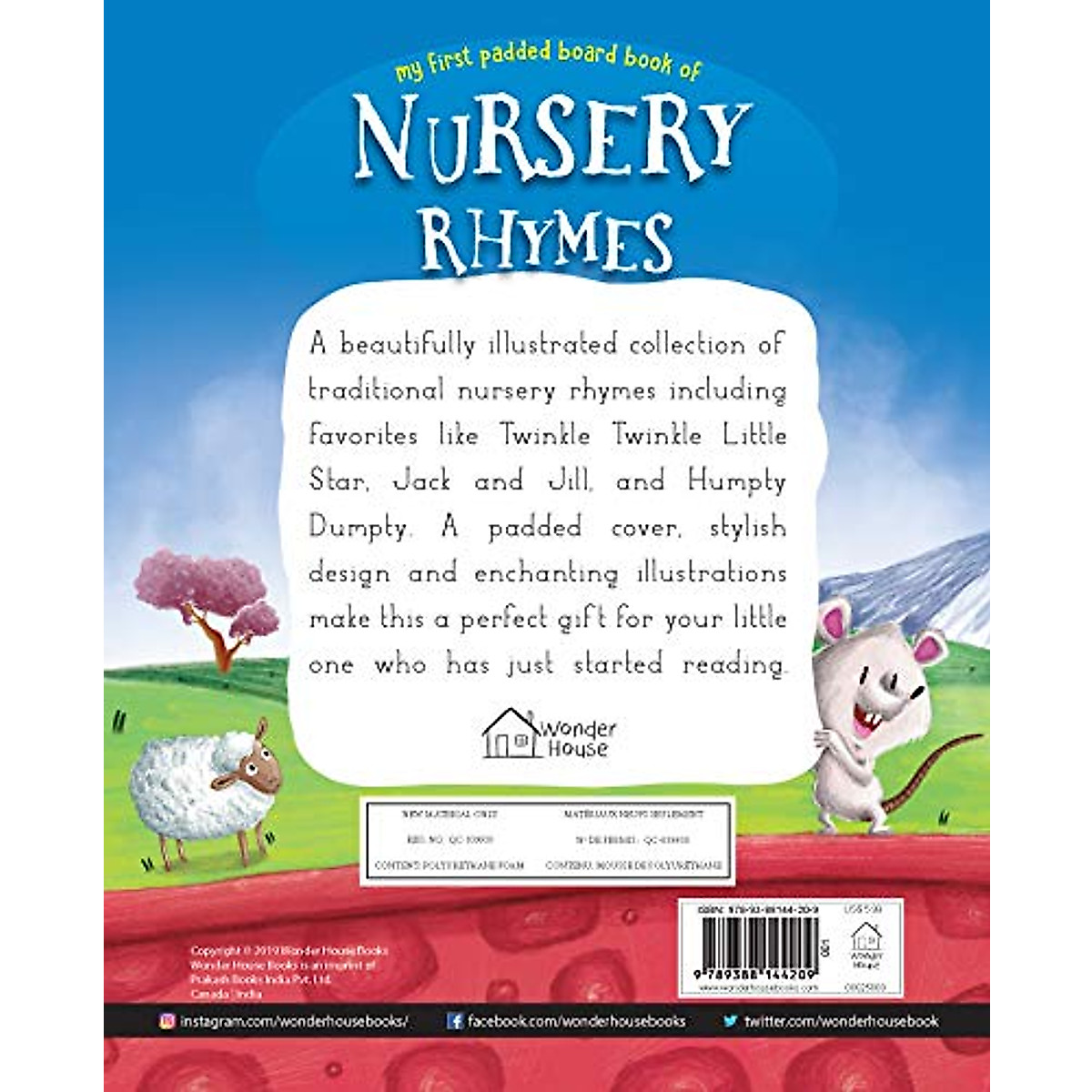 Nursery Rhymes Board Book: Illustrated Classic Nursery Rhymes (My First Book series)