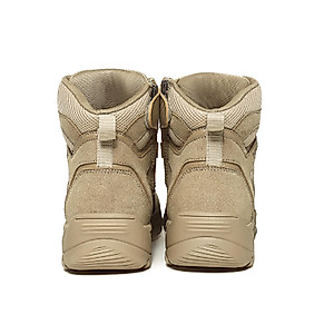 Eliogn Men's Training Boots Hiking Shoes Military Tactical Combat Outdoor Jungle Work Boots Waterproof Lightweight Backpacking Trekking Breathable Desert Boots Sand 45