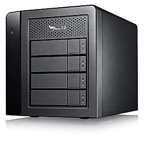 Promise Technology Pegasus32 R4 16TB (4x4TB) Hybrid Thunderbolt 3 or USB32 Direct Attached RAID Storage, High Performance External Hard Drive (P32R4HD16US)