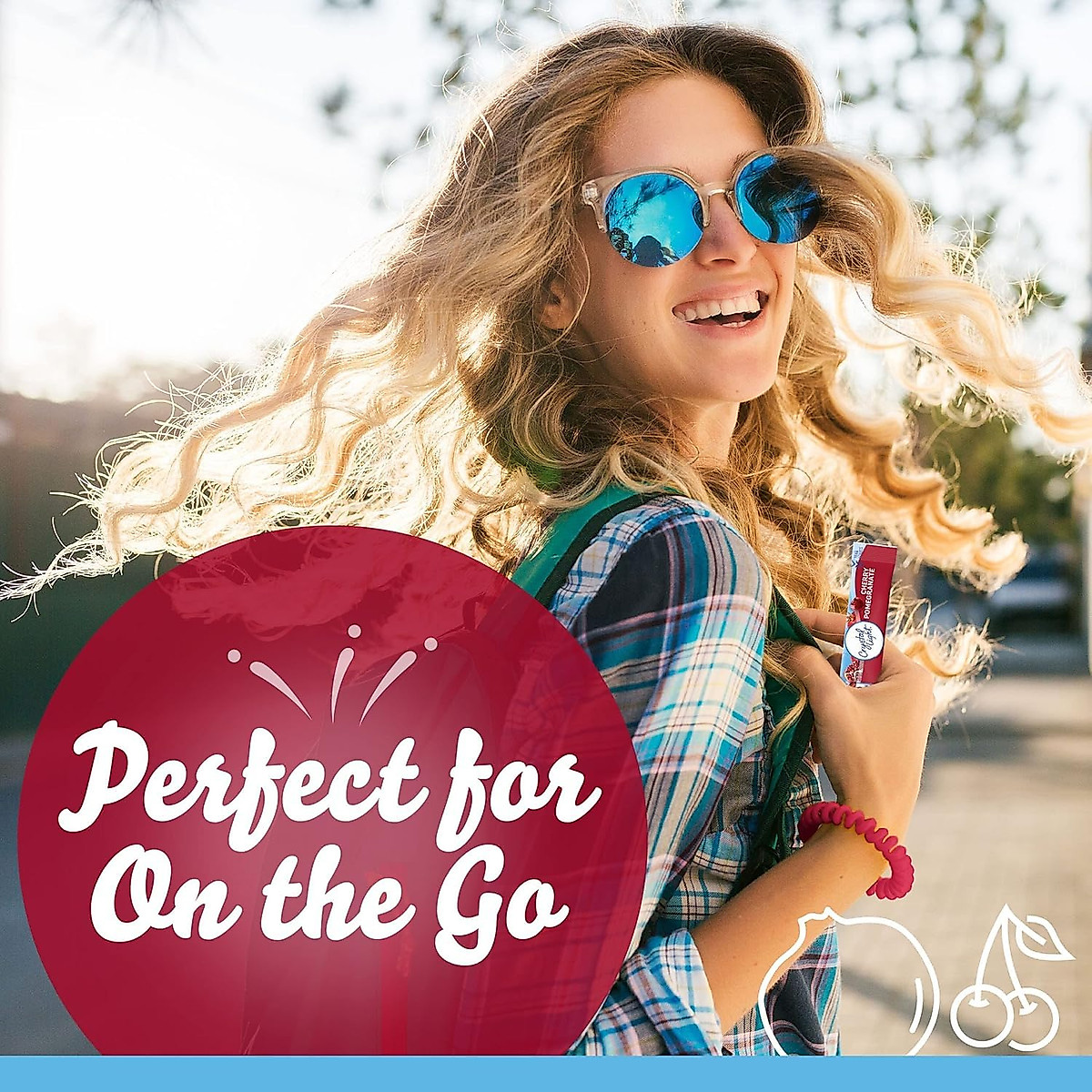 Crystal Light On The Go Antioxidant, Natural Cherry Pomegranate, 10-Count Boxes Pack of 3