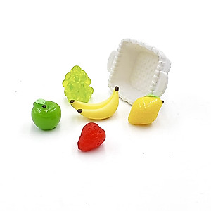 10 Set 50 Pieces Miniature Food Fits Doll Accessories Mini Drink Milk Hamburger Fries Cola Juice Plate Knife Fork Spoon Dessert Cake BBQ Milk Tea Fruit Fast Set Pretend Kitchen Play Toys Dollhouse