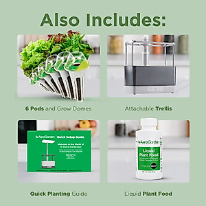 AeroGarden Harvest XL with Gourmet Herbs Seed Pod Kit - Indoor Garden with LED Grow Light, Black