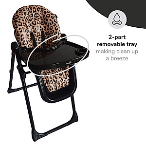 Your Babiie ‘AM:PM by Christina Milian’ Leopard Fitzrovia Infant Highchair - Height-Adjustable Baby High Chair - Easy-Clean Foldable & Compact Weaning Highchair - Suitable from Approx. 6 Months