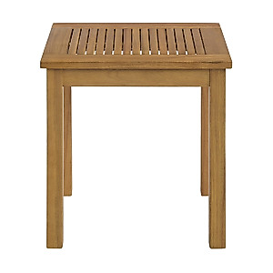 Okemo Set of 2 Outdoor Tables - Weather-Resistant Acacia Wood Side Table Set - Furniture for Patio, Porch, Deck, or Poolside
