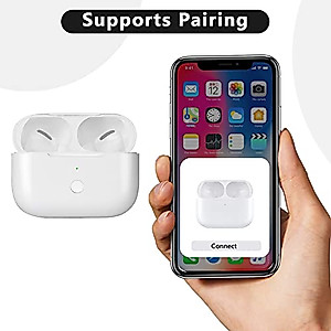 Charging Case Replacement Compatible with Air Pod Pro - Wireless Air Pod Pro Charging Case Only Wired & Wireless Charger Case with Bluetooth Pairing Sync Button, No Earbuds