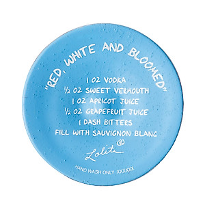 Enesco Designs by Lolita Red, White and Bloomed Floral Hand-Painted Artisan Wine Glass, 1 Count (Pack of 1), Multicolor