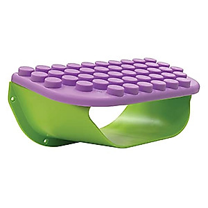 UNiPLAY Building Blocks Daycare Play Shelf with Storage 11 Piece Set, Sensory Toys Storage Bin and Play Shelf for Teething Baby Starter Learning Building Blocks, Ages 3 Months and Up, Purple