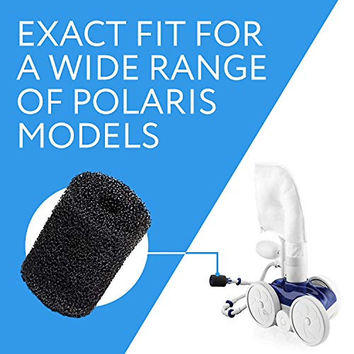 [10 Pack] Impresa Tail Scrubber for Polaris Vac- Sweep Pool Cleaner Hose Tail - Fits 180, 280, 360, 380, 480, 3900 Sport - Tailsweep Foam