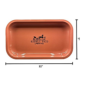 Highly Paid Rolling Trays, Small Elegant Rolling Tray, 8.5” x 11.5” High-Grade Graphic Rollin Trays, Lifestyle, Dishwasher Safe, Heat Resistant