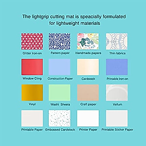Funnycut LightGrip Cutting Mat for Cricut Maker 3/Maker/Explore 3/Air 2/Air/One( 12x12 Inch, 3 Pieces) Cricket Mats Replacement Accessories for Cricut