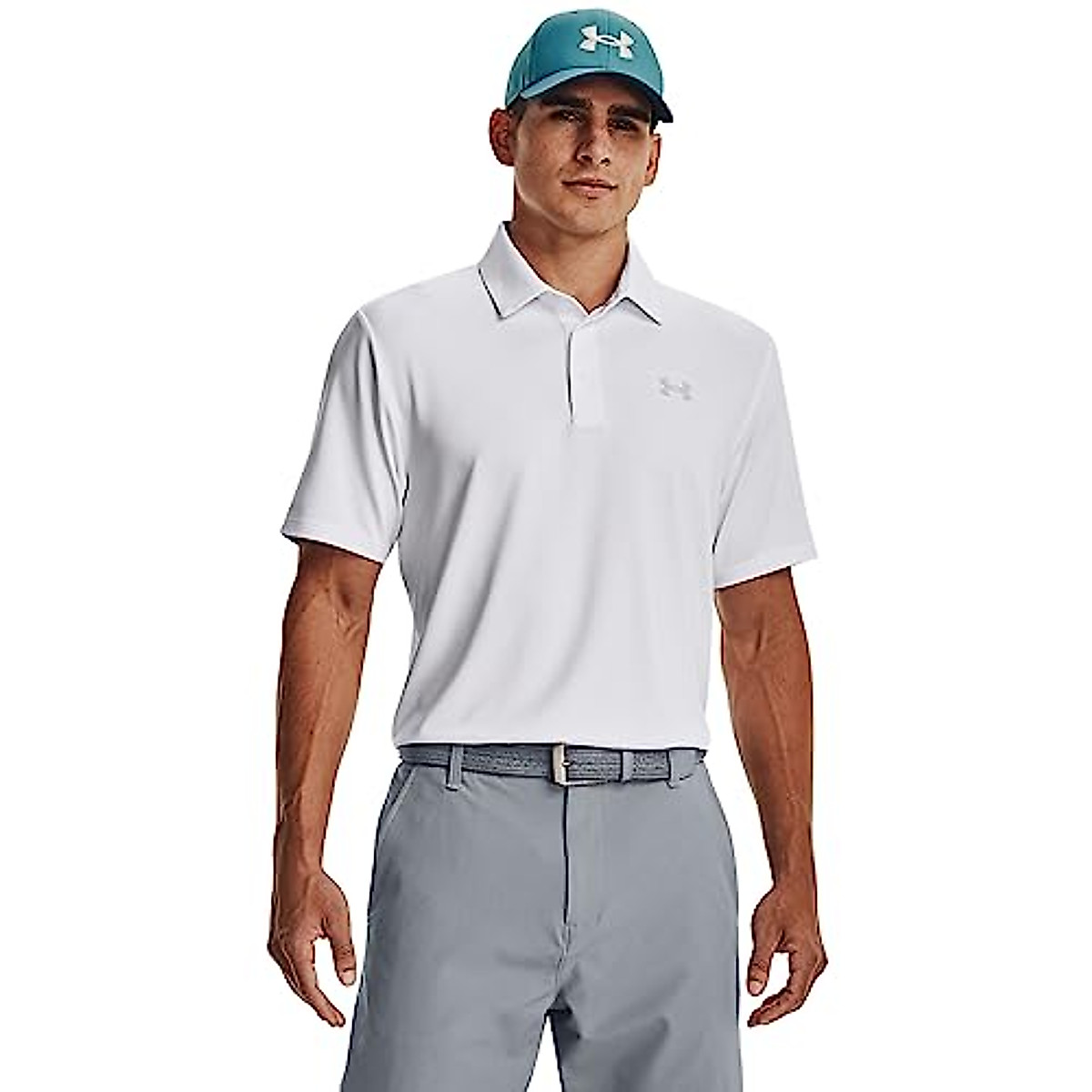 Under Armour Men's Standard Playoff Polo 3.0, (100) White/White/Halo Gray, Medium