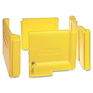 Rubbermaid 6181 Yellow Locking Cabinet for 6173 Cart, High-Density Polypropylene Construction, No Moisture Absorption, Doors Require Assembly, 18"W x 15"D x 6"H