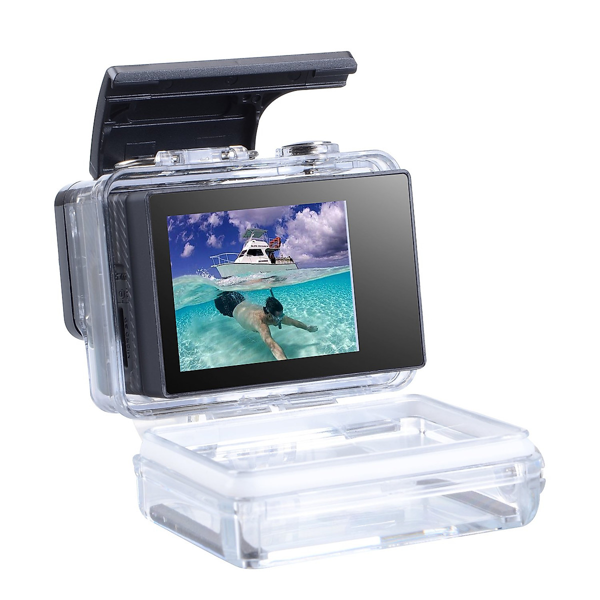 Suptig LCD Screen 2.0 Inch LCD BacPac Non-Touch Screen for Gopro Hero 4 Hero 3 Hero 3+ Hero 2 with Waterproof Back Cover