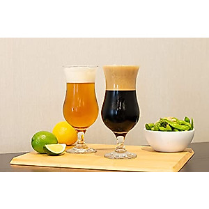 epure Venezia Collection 8 Piece Hurricane Glass Set - Perfect for Drinking Pina Coladas, Cocktails, Full-Bodied Beer, Juice, and Water (Pina Colada (15.5 oz))