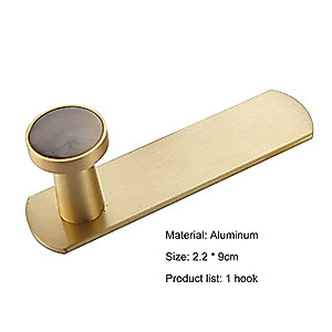 Soaoun Towel Hook No Drill Wall Mount Aluminum Robe Hook Punch Free Trace Less Hanger Hook for Bathroom Kitchen Bedroom Green