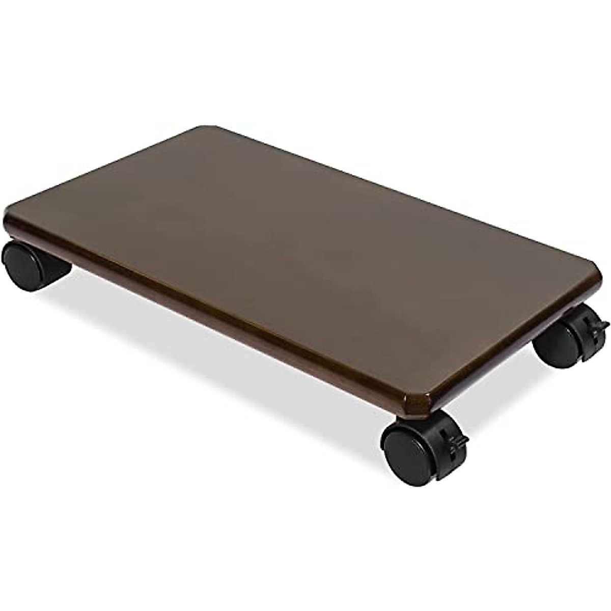 TORIBIO Real Wood Computer Tower Stand Mobile Rolling PC CPU Floor Stand Under Home Office Desk