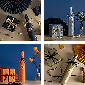 AimtoHome Gold Star White Tissue Paper Gift Wrapping Paper for DIY Crafts, Pack Bags, 50 Sheets