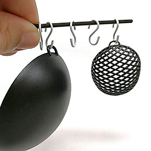 EXCEART 20 Pcs Mini S Hooks Metal Wire Hook Connectors Miniature Doll House Hanger for DIY Crafts Jewelry Hanging Supplies Black White