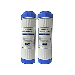 IPW Industries Inc. Granular Activated Carbon Water Filter Cartridges Compatible with Hydro Life 52412, C-2063 Models – Removes Bad Taste & Odor – Whole House Replacement Filter Cartridge - Pack of 2