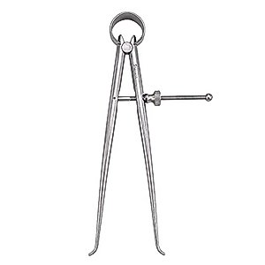 Starrett Toolmakers Spring-Type Caliper and Divider with Bow Spring and Hardened Fulcrum Stud - 6" Size and Capacity, Spring Joint Type - 274-6