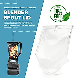 Nin-ja Blender Lid Flap Pour Nin-ja Blender Lid Spout Cover Accessories for Nin-ja Blender Replacement parts for Ninja Blender 72 oz Pitcher Fits NJ600 BL700 and BL500-BL781
