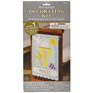 Felt Pew Banner Decorating Kit - 14" x 9" - (Pack Of 1) Vibrant Multicolor Church Decoration - Perfect For Weddings & Special Events