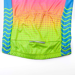 Weimostar Cycling Jersey Women Short Sleeve Pro Team Bicycle Clothing Summer Youth MTB Bike Shirt Top Fluorescent Green Pink Size L