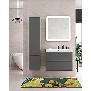 Fall Leaves Bath Mat for Tub,Non Slip Bathroom Floor Runner Rug Quick Dry & Absorbent Diatomaceous Earth Shower Sink Kitchen Doormat,Abstract Middle Century Plant Leaf Aesthetics Art Decor 18"x60"