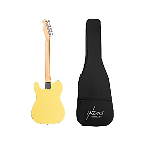 Monoprice Indio Series 6 String Basswood-Body Electric Guitar, Ambidextrous, Blonde (610261)